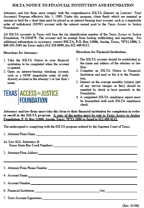 Appendices | Lawyer's Guide to Client Trust Accounts